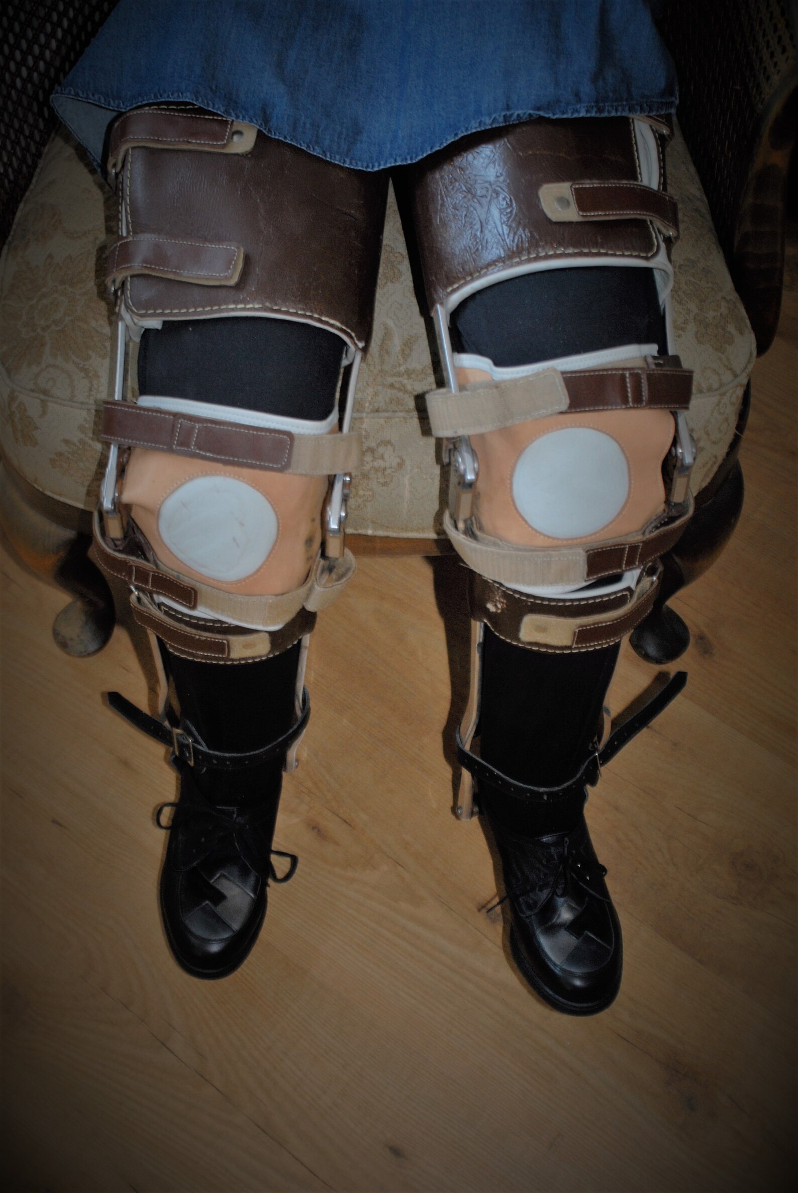 Vintage 1990 Rare Womens Metal Leather Kafo Polio Leg Brace Etsy