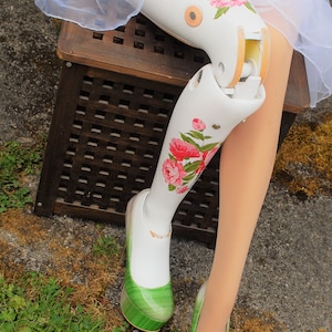 Beautiful German High Heel Flower Alternative Wedding Wooden Leg ...