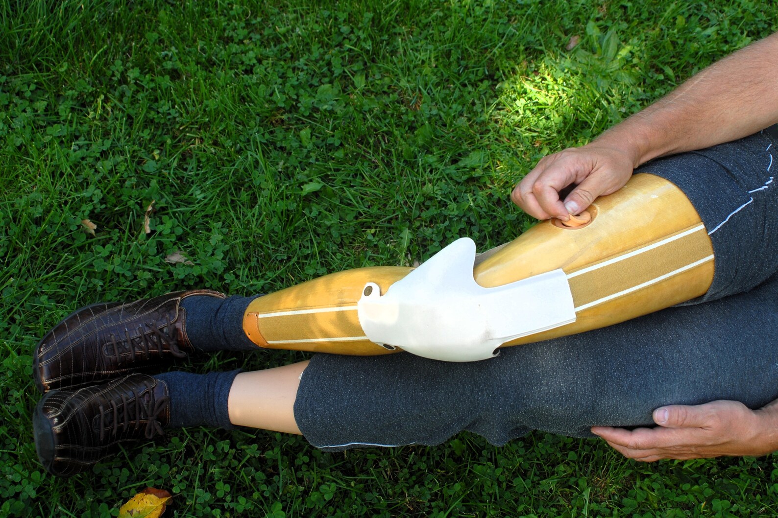 Very Nice Right German Mens Wooden Leg Prosthetic Leg Above Knee ...