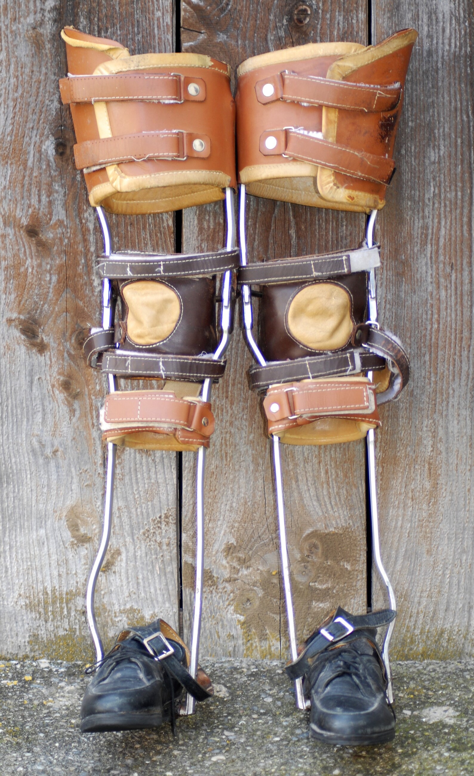 Vintage 1980 Rare Womens Metal Leather Kafo Polio Leg Brace Etsy