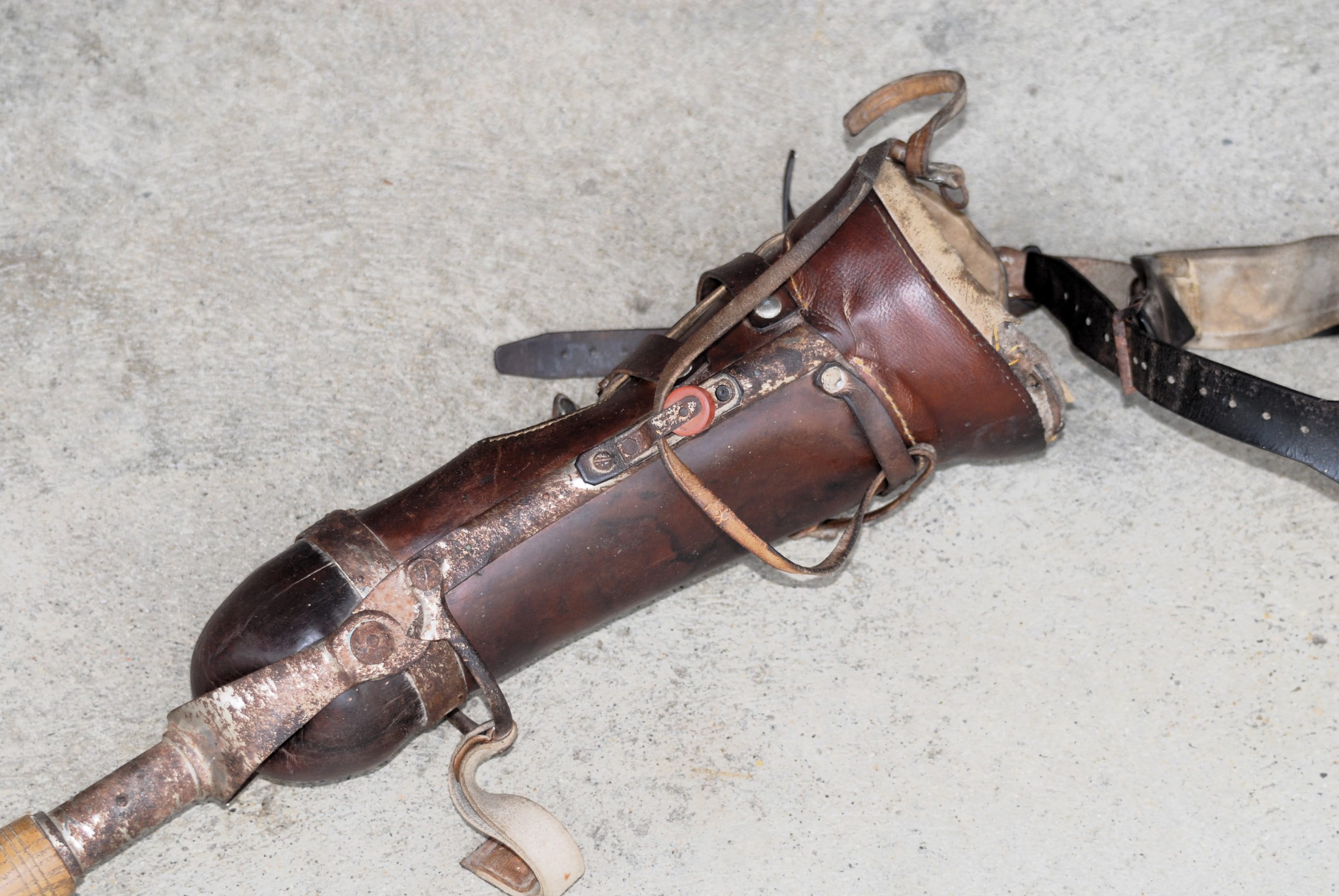 Very Rare Vintage Prosthetic Leg Pegleg Peg Leg Steel Wood Leather ...