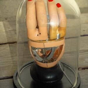 Rare Early 1980s Prosthetic Hand Glass Dome With Vintage Steampunk ...