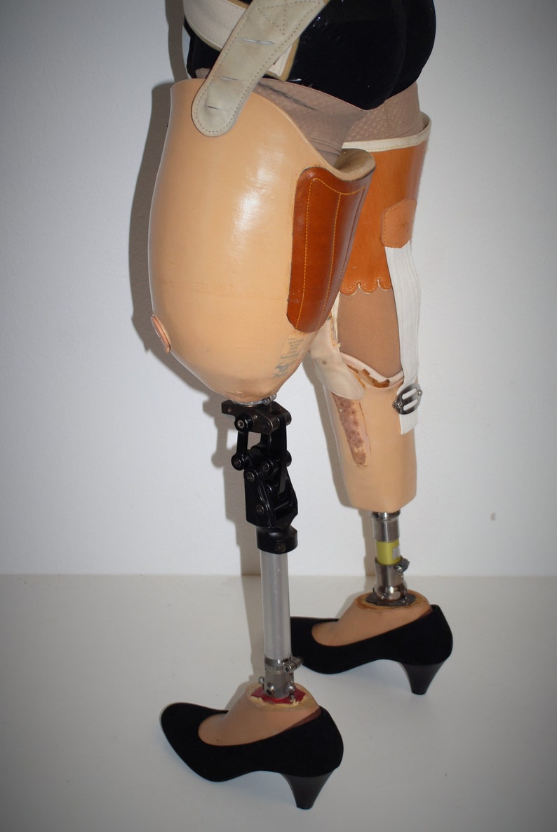 Vintage Rare Pair of Womens Prosthetic Leg Above Knee and Below Knee ...