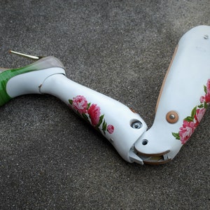 Beautiful German High Heel Flower Alternative Wedding Wooden Leg ...