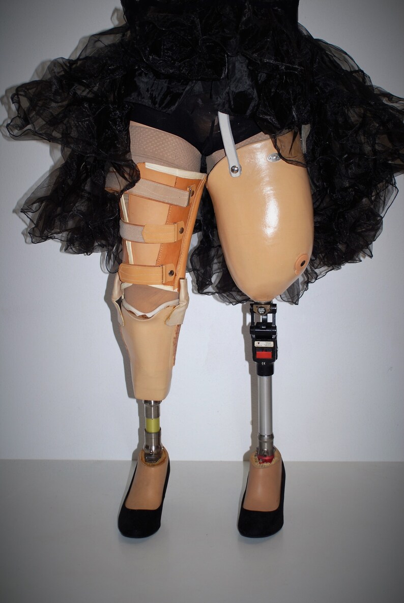 Vintage Rare Pair of Womens Prosthetic Leg Above Knee and Below Knee ...