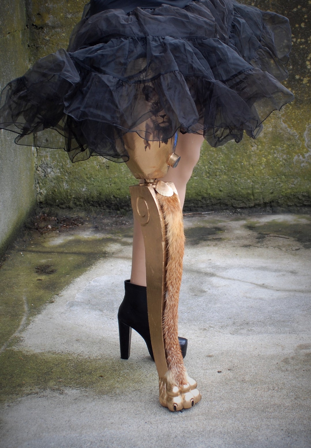 Extraordinary Rare Womens Romantic "miss Lionheart" Pegleg Prosthetic ...