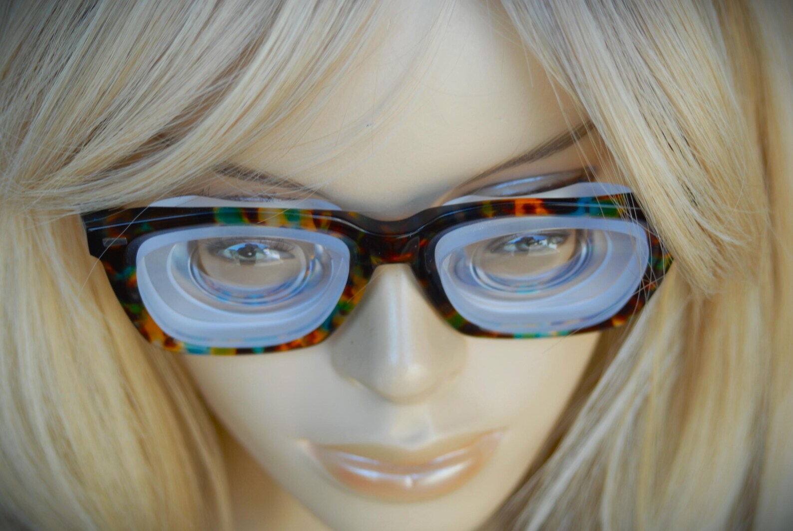 Steampunk Rare Super Strong Extremely Thick Myopic Womens Eyeglasses ...
