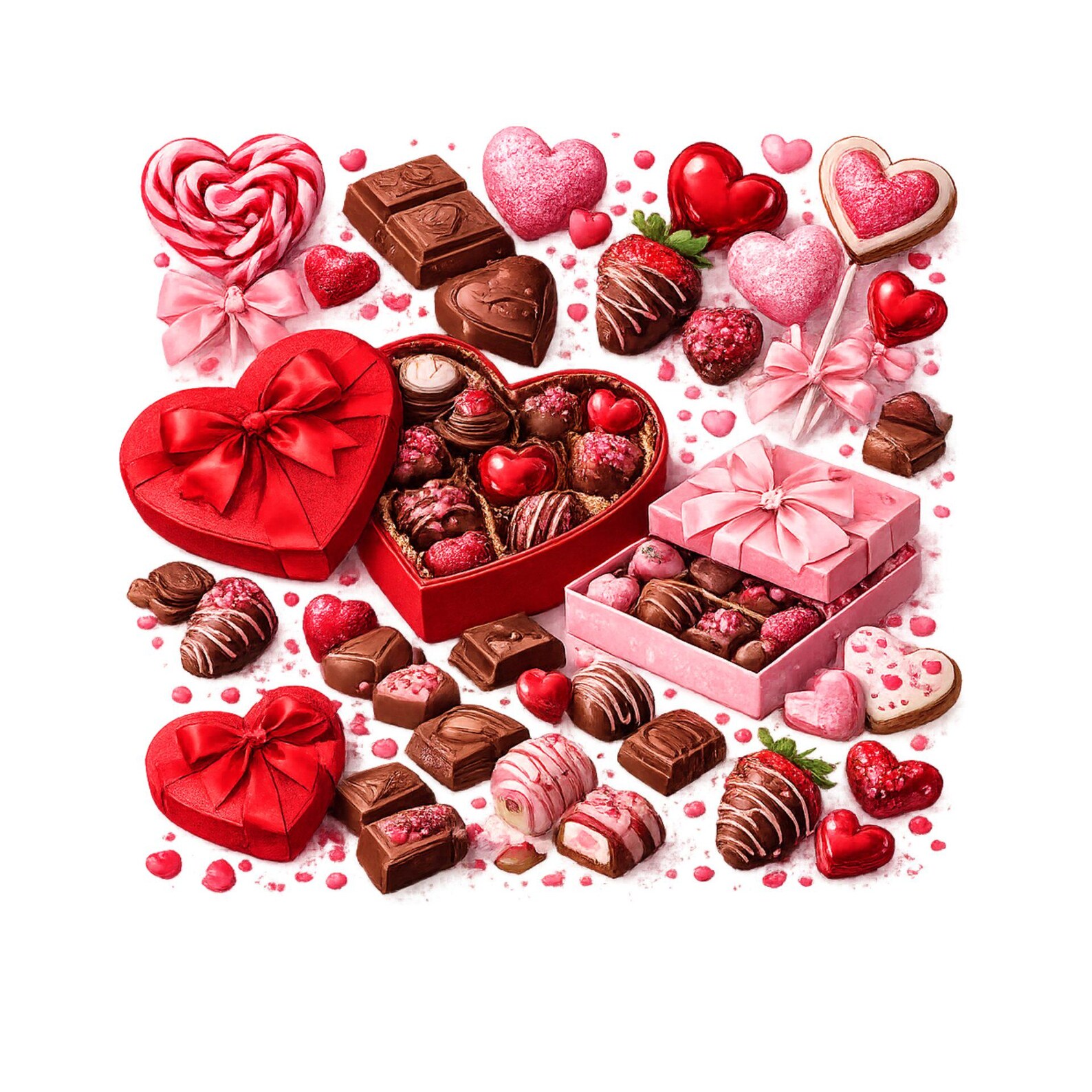 Valentine’s Day Quality Clipart 21 PNG Files | Heart Love Graphics ...