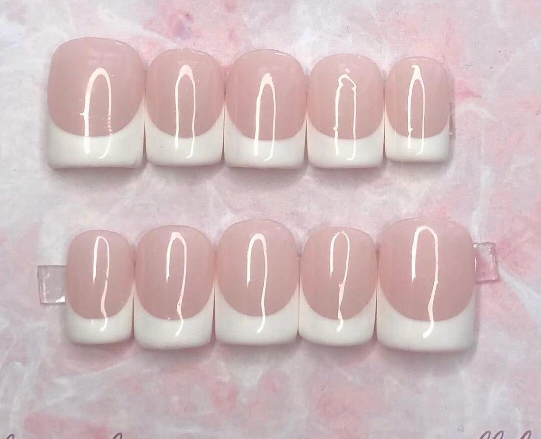 French Tip Press on Nails - Etsy