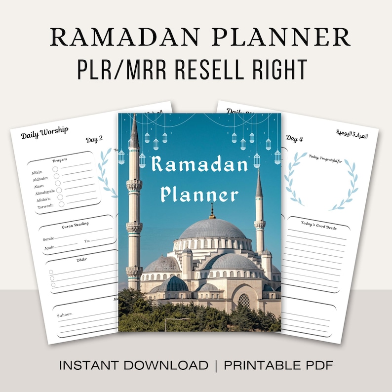 Printable Ramadan Planner 2026 | Daily Salah Tracker, Quran Reading ...