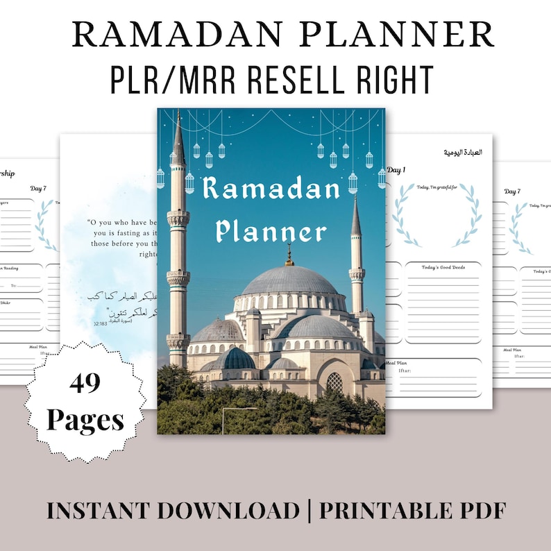 Printable Ramadan Planner 2026 | Daily Salah Tracker, Quran Reading ...