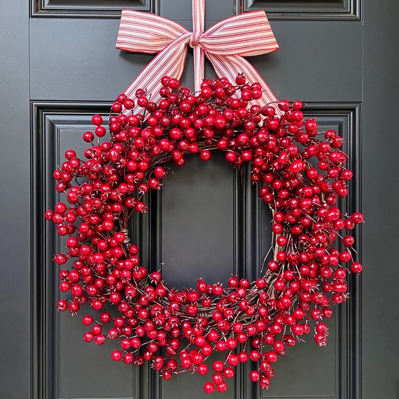 Red Berry Wreath - Etsy