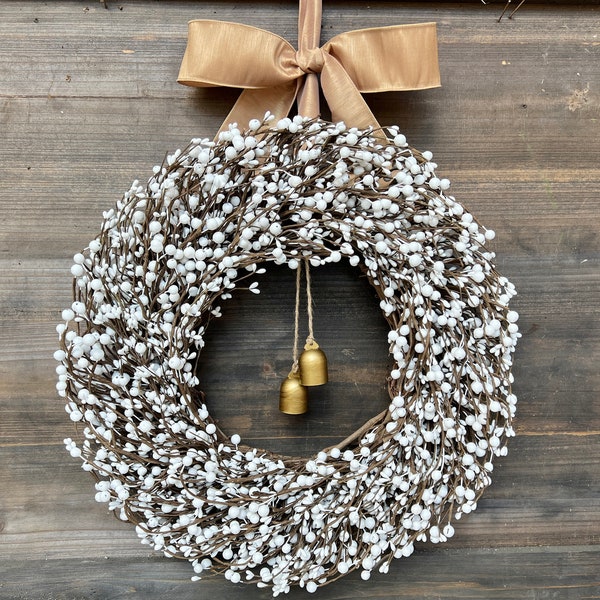 White Berry Wreath - Etsy