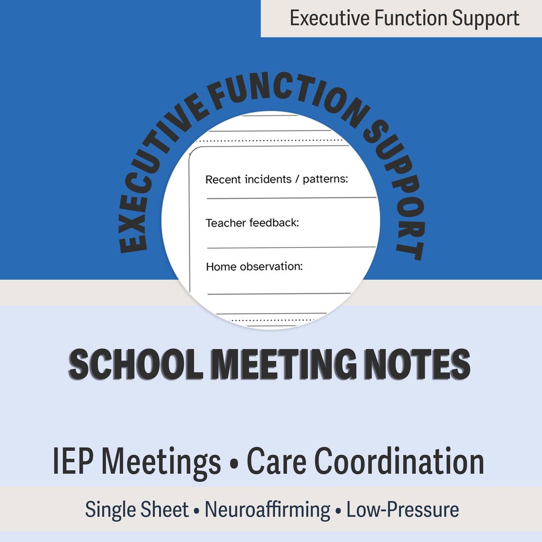 IEP Meeting Notes Printable | Special Education Support (instant ...