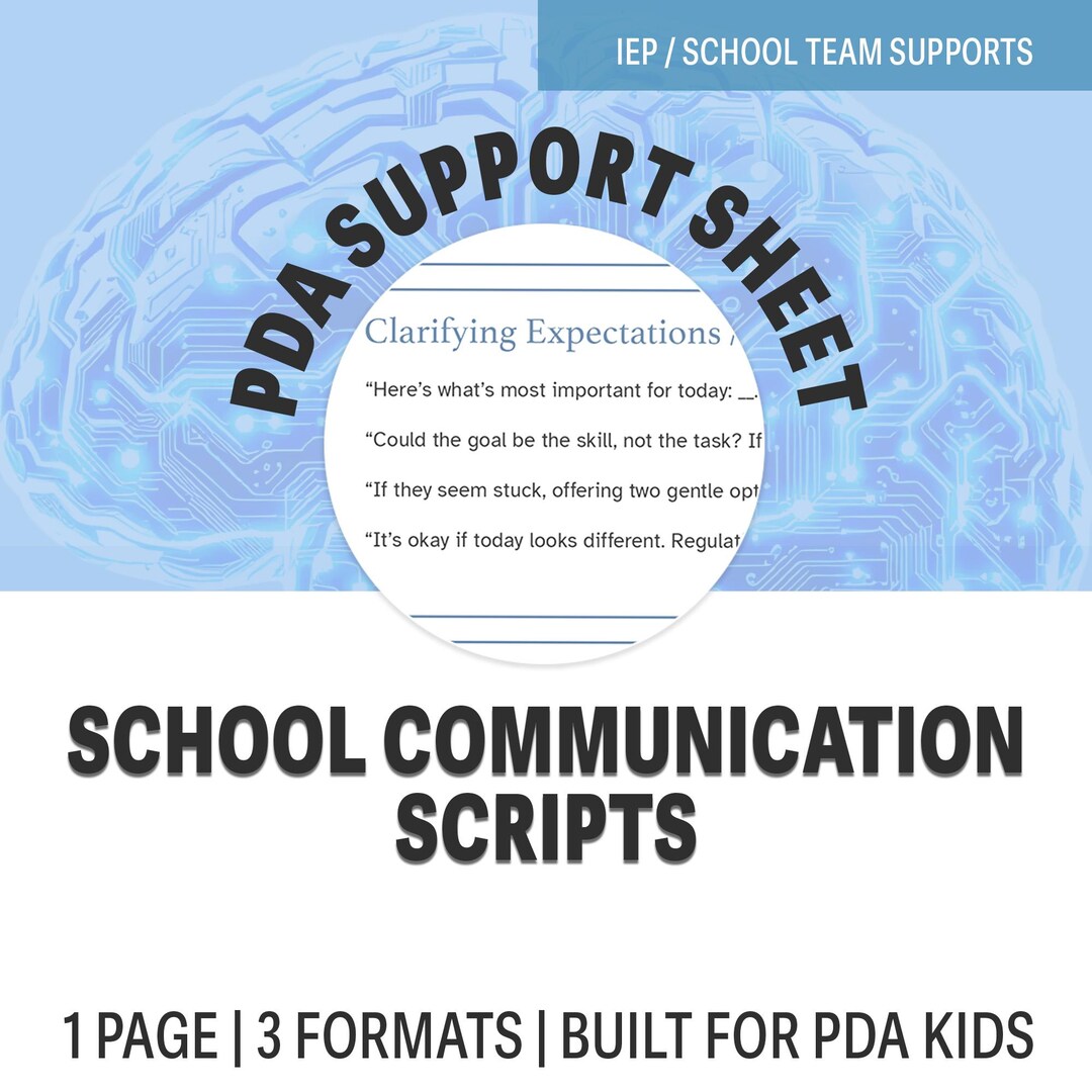 Autism & PDA School Communication Scripts | IEP - Teacher Conversation ...