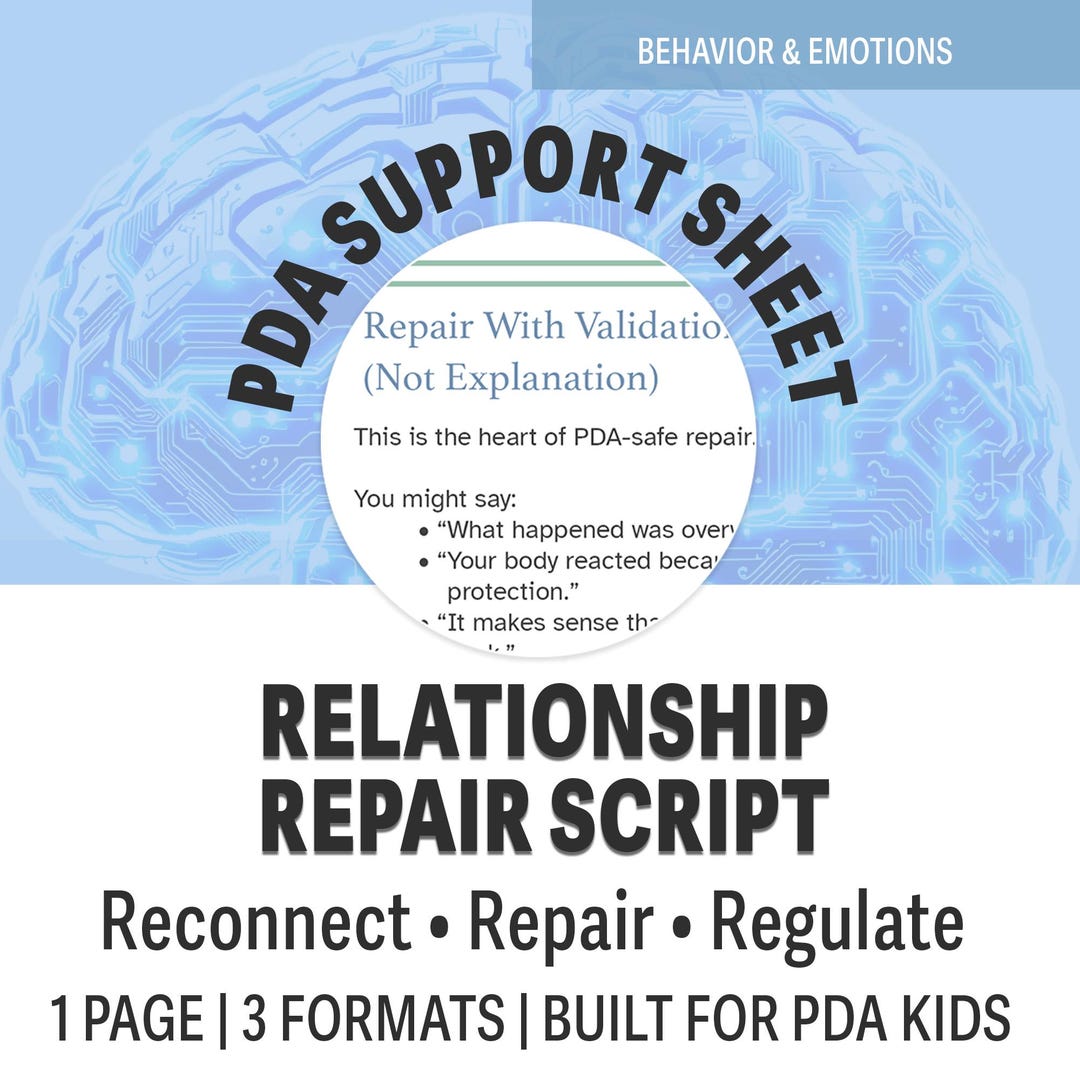 PDA Relationship Repair Script | Gentle Reconnection After Hard Moments ...