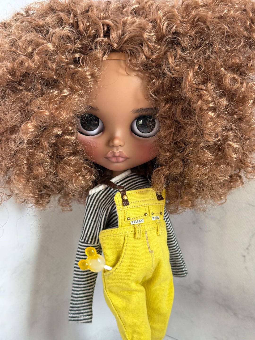 Custom Blythe TBL Doll Super Dark Skin Tone, Factory Synthetic Hair - Etsy