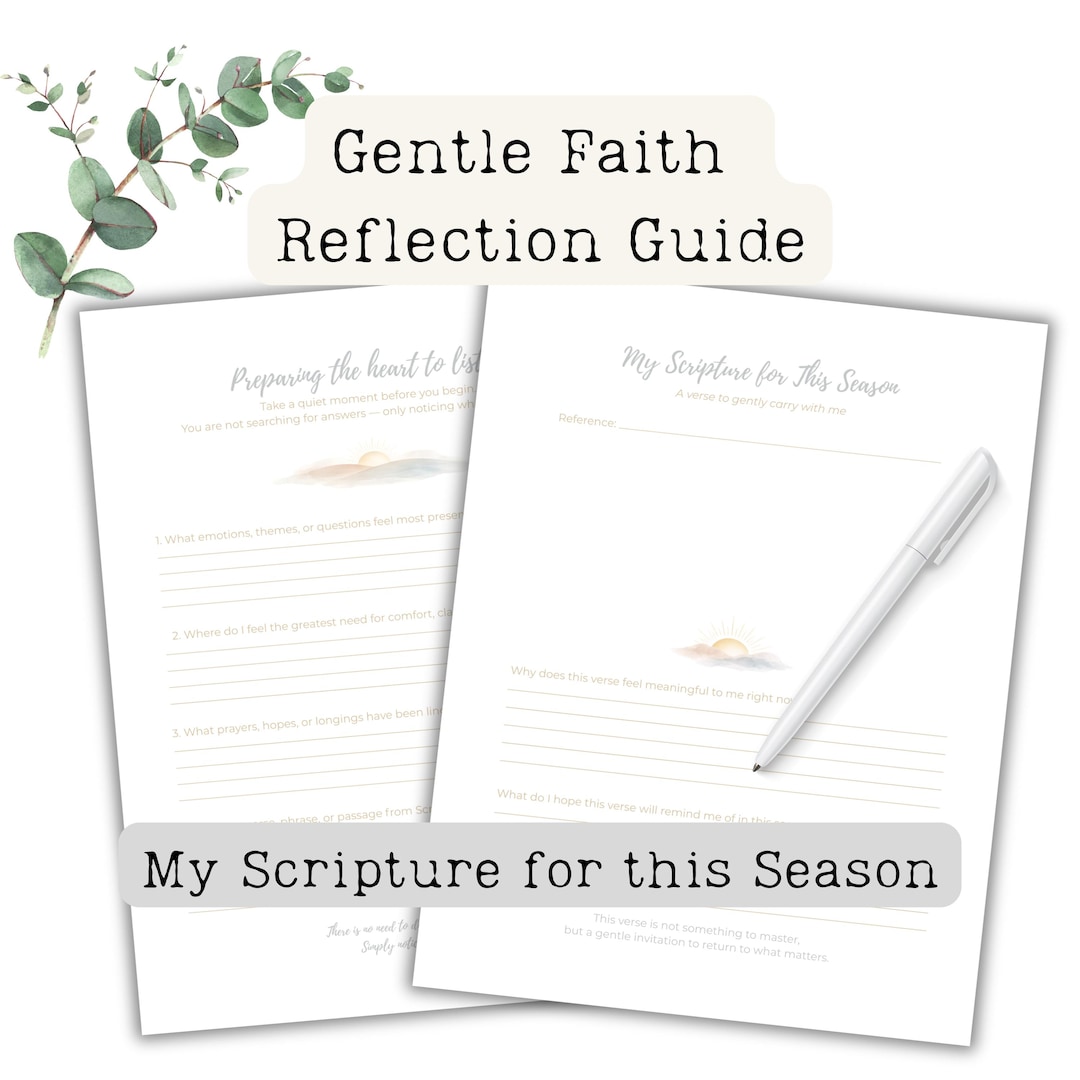 Scripture for This Season Printable Journal | Gentle Christian ...