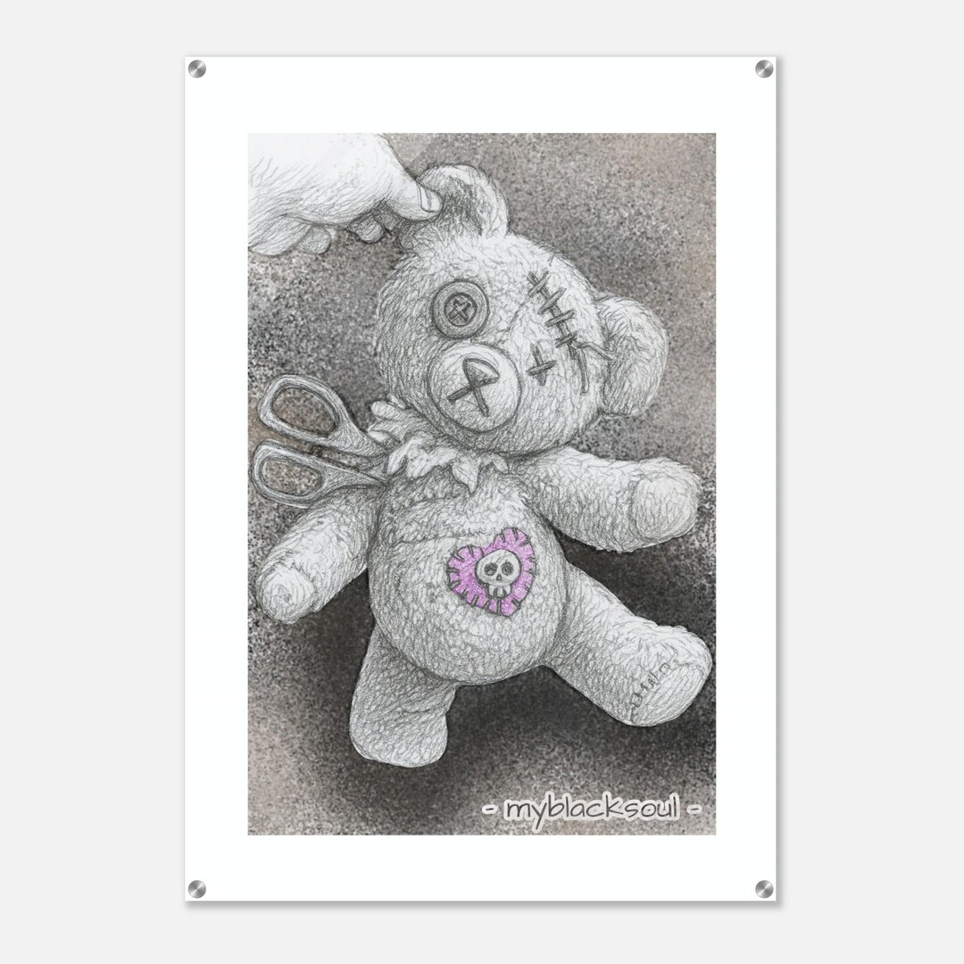 Soulteddy - White Border Edition/black and White /fine Art Print/broken ...