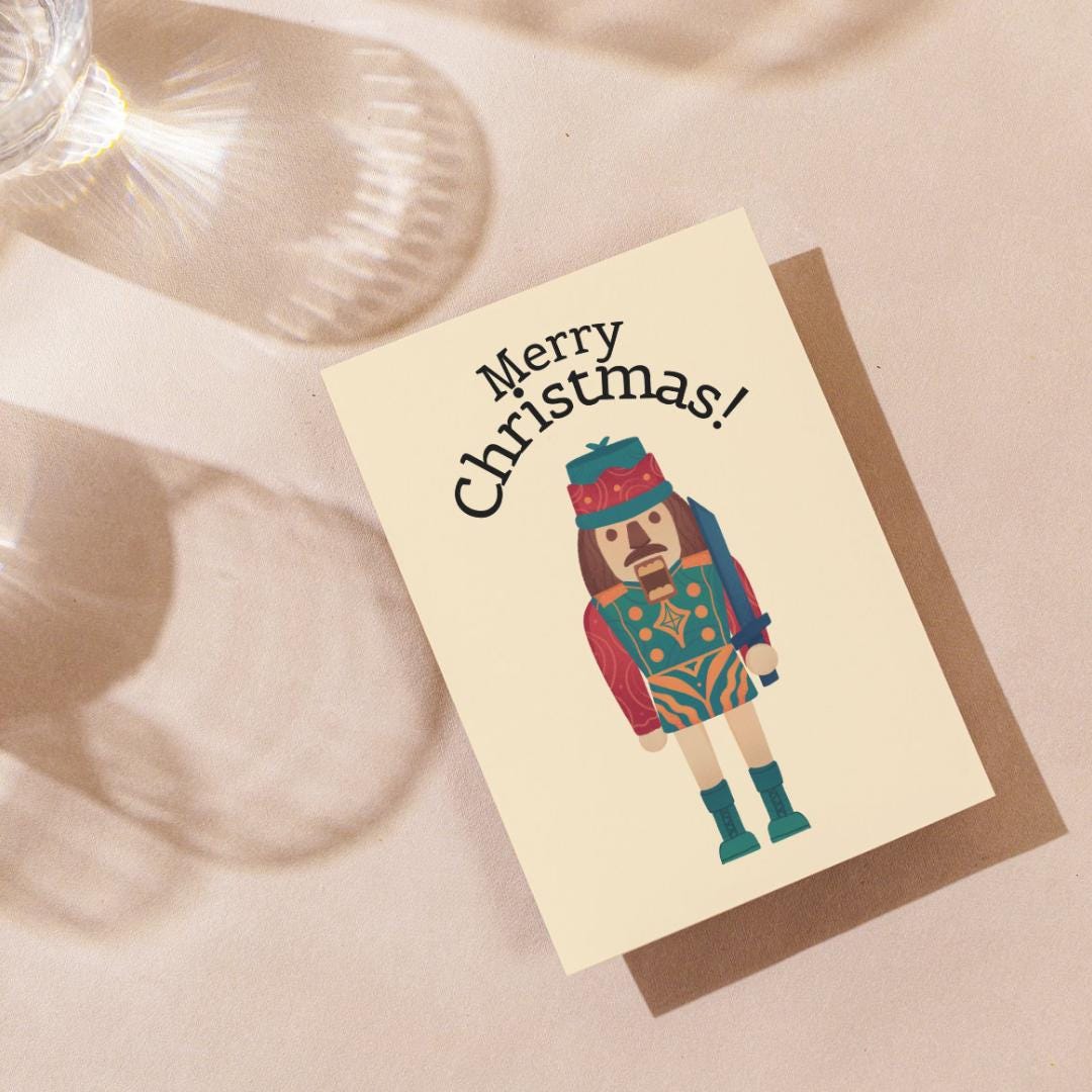 Editable Christmas Greeting Card Template | Nutcracker Holiday Card ...