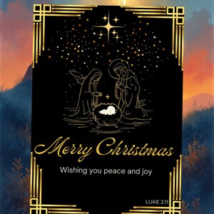 Nativity Printable – Catholic Card – Holy Family Nativity Scene ...