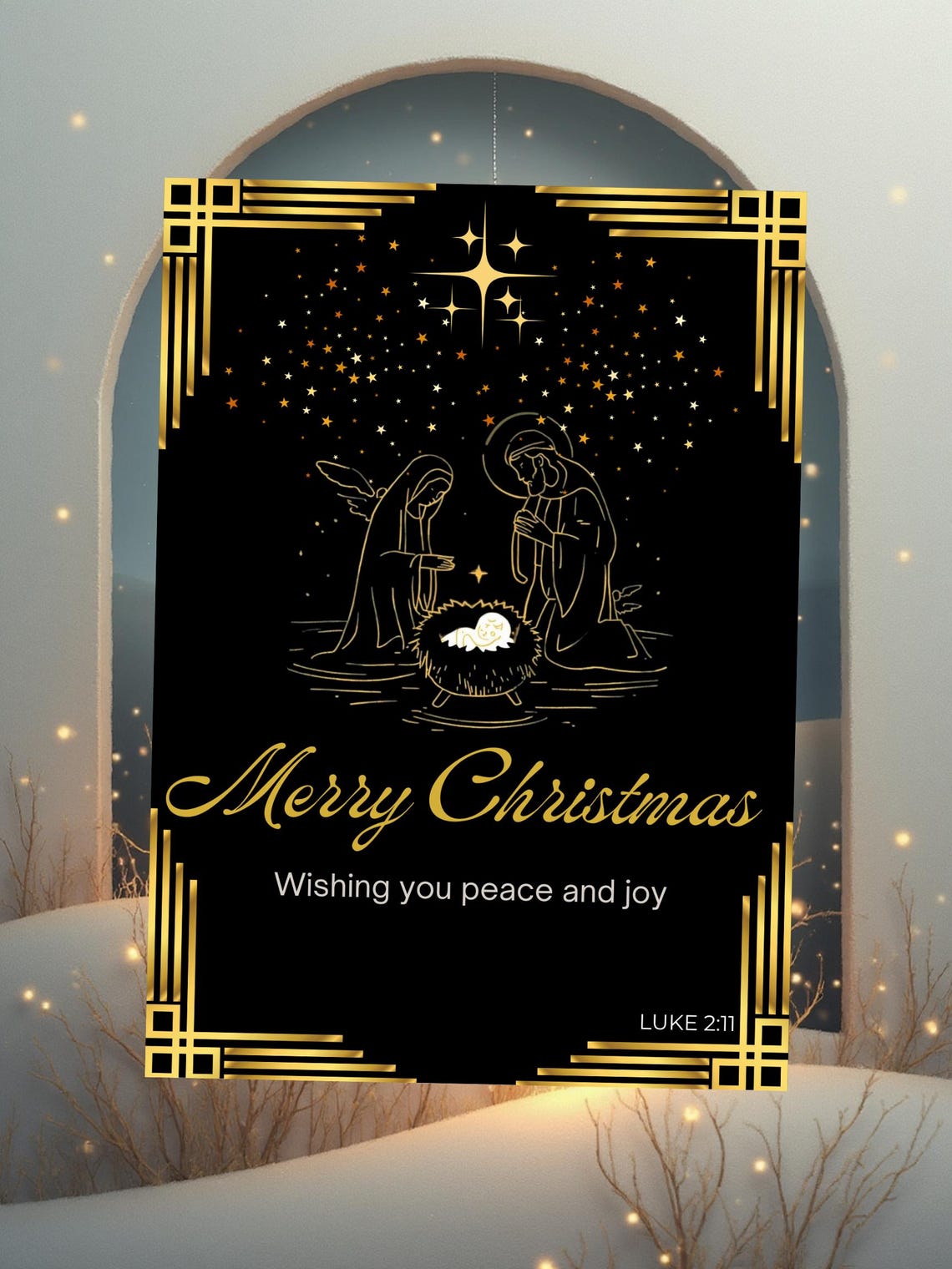 Nativity Printable – Catholic Card – Holy Family Nativity Scene ...