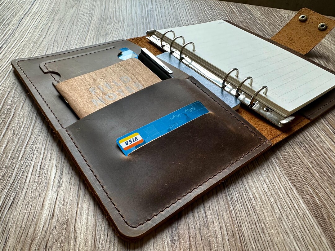 Personalized Refillable Monthly Planner Leather Daily Weekly Corporate ...