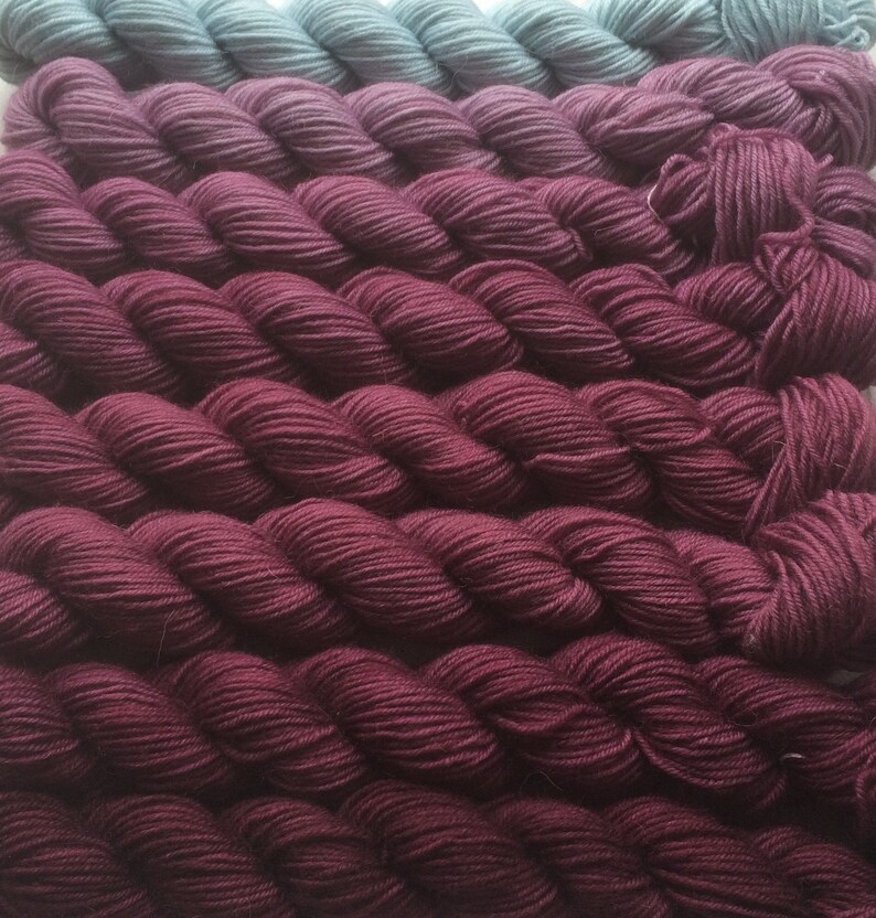 Gradient Yarn Set Merino Wool Handdyed Yarn 200g Hand | Etsy