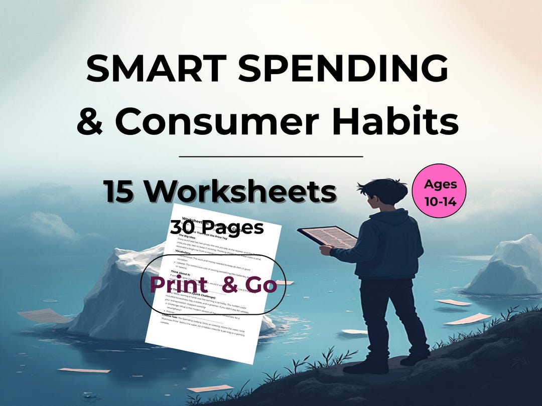 Smart Spending 15 Worksheets for Kids | Financial Literacy Printables ...
