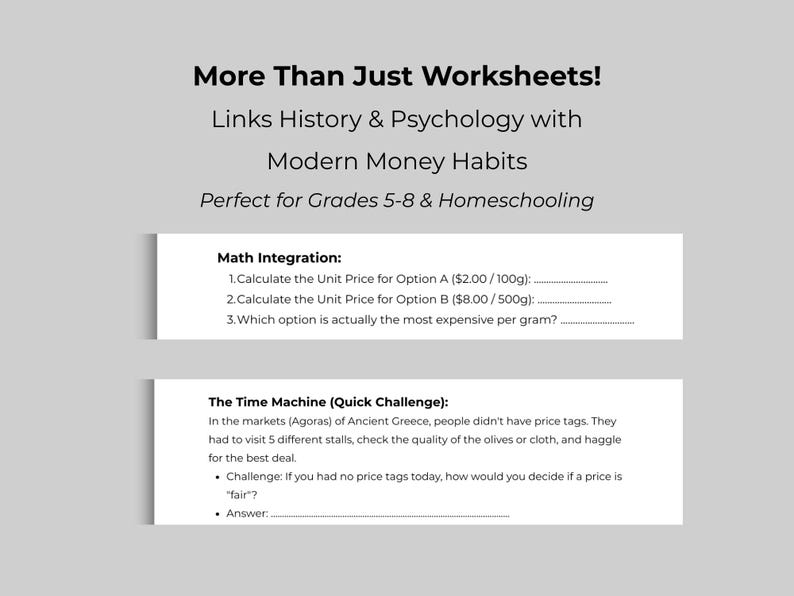 Smart Spending 15 Worksheets for Kids | Financial Literacy Printables ...