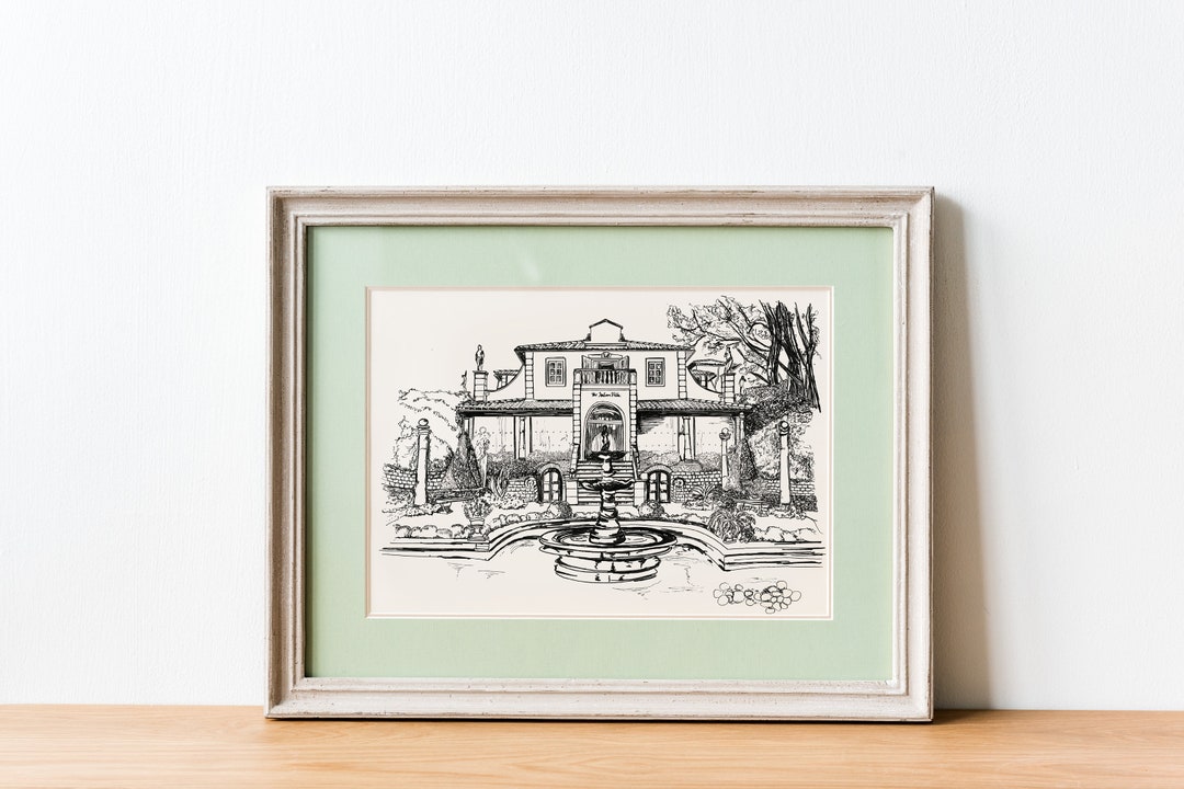 The Italian Villa Wedding Venue Print, Compton Acres Dorset | Elegant ...