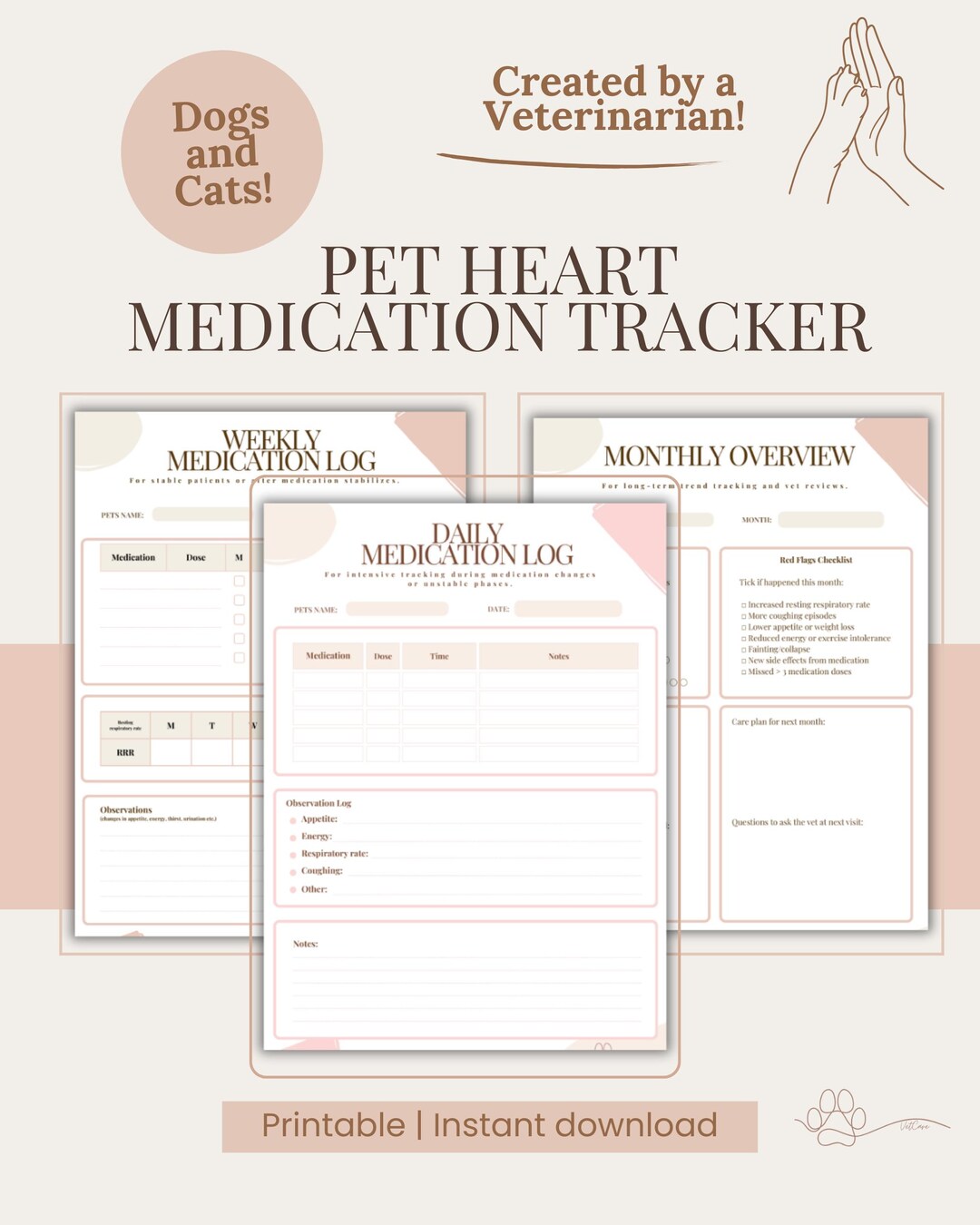 Dog & Cat Heart Disease Tracker | Pet Medication Tracker | Vet ...