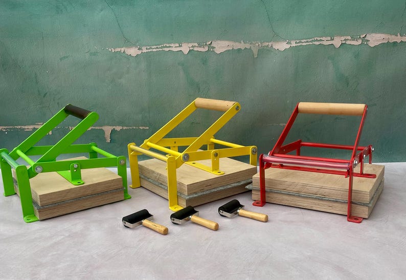 Hand Lino Printing Press A3/A4/A5, With Roller & Felt - Etsy