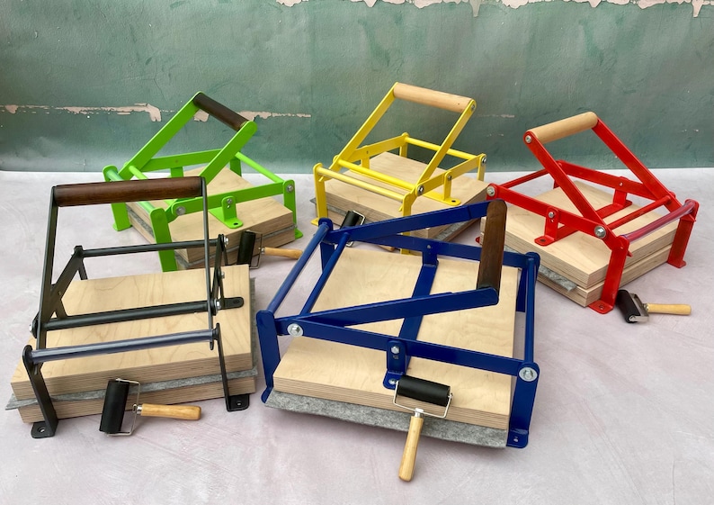 Hand Lino Printing Press A3/A4/A5, With Roller & Felt - Etsy