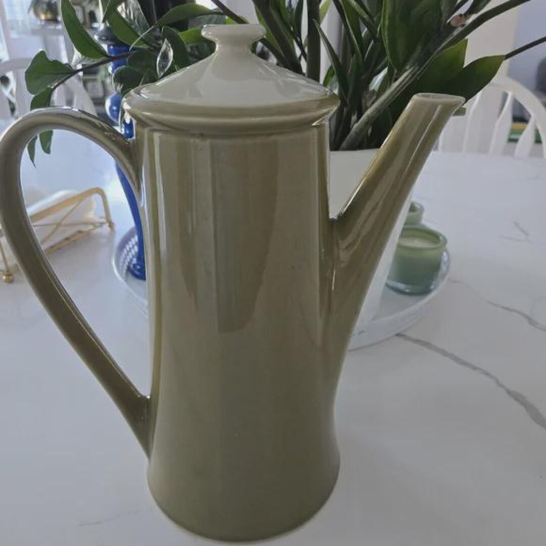 Vintage PM Premiere “colors of Spain” Olive Green Stoneware Teapot ...