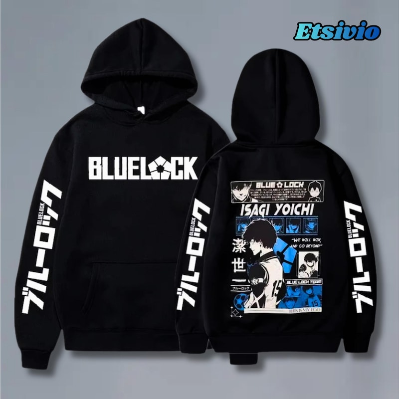 Blue Hoodie Anime - Etsy