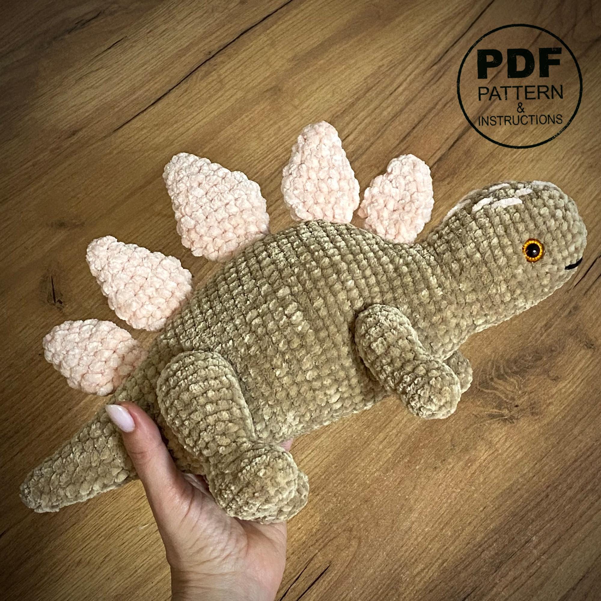 Stegosaurus Dinosaur Crochet Pattern PDF. Knitted Toys. Amigurumi. Easy ...