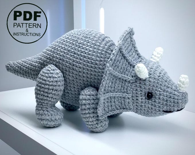 Stegosaurus Dinosaur Crochet Pattern PDF. Knitted Toys. Amigurumi. Easy ...