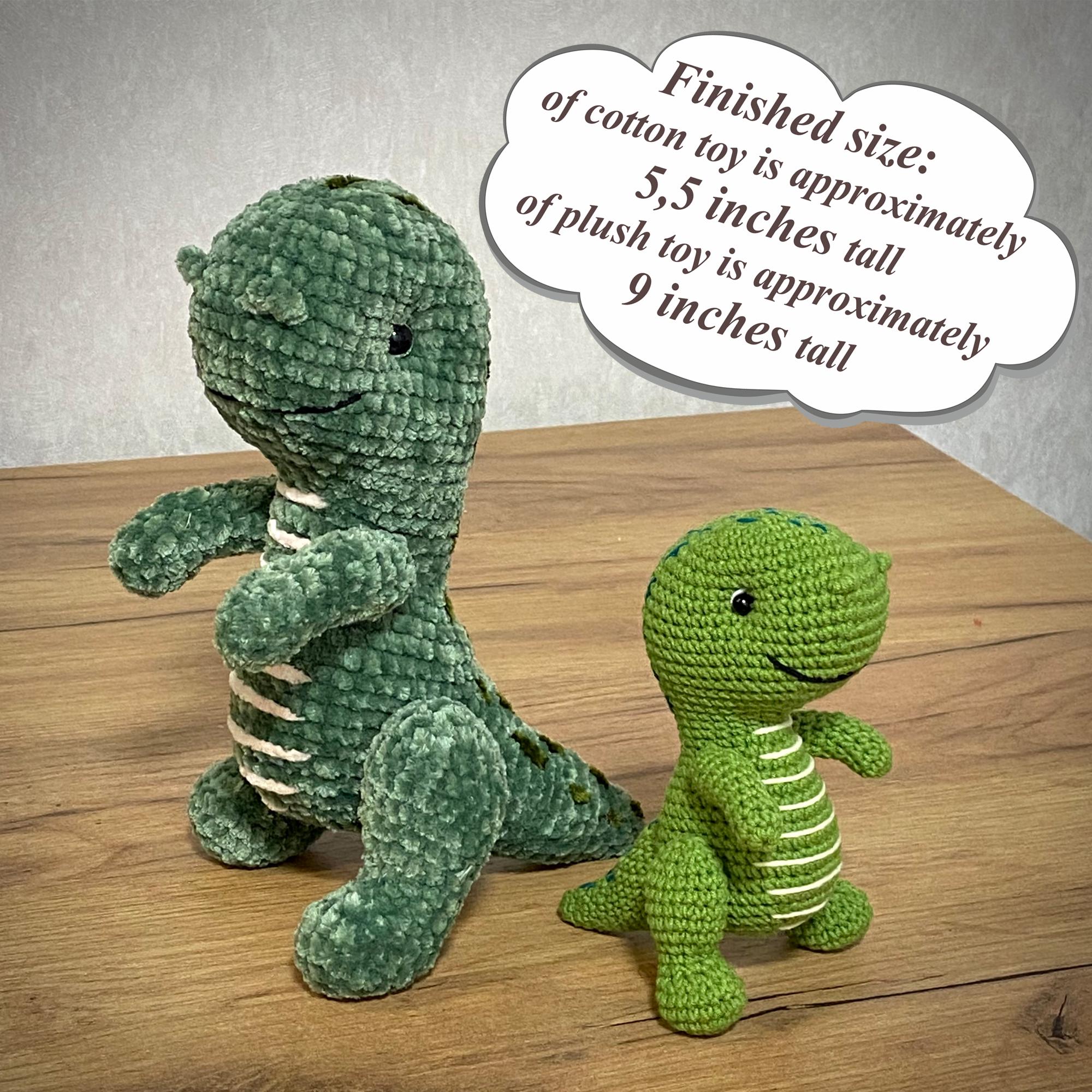 Dinosaurs Crochet Pattern PDF. Dino SET. (t-rex, Triceratops ...