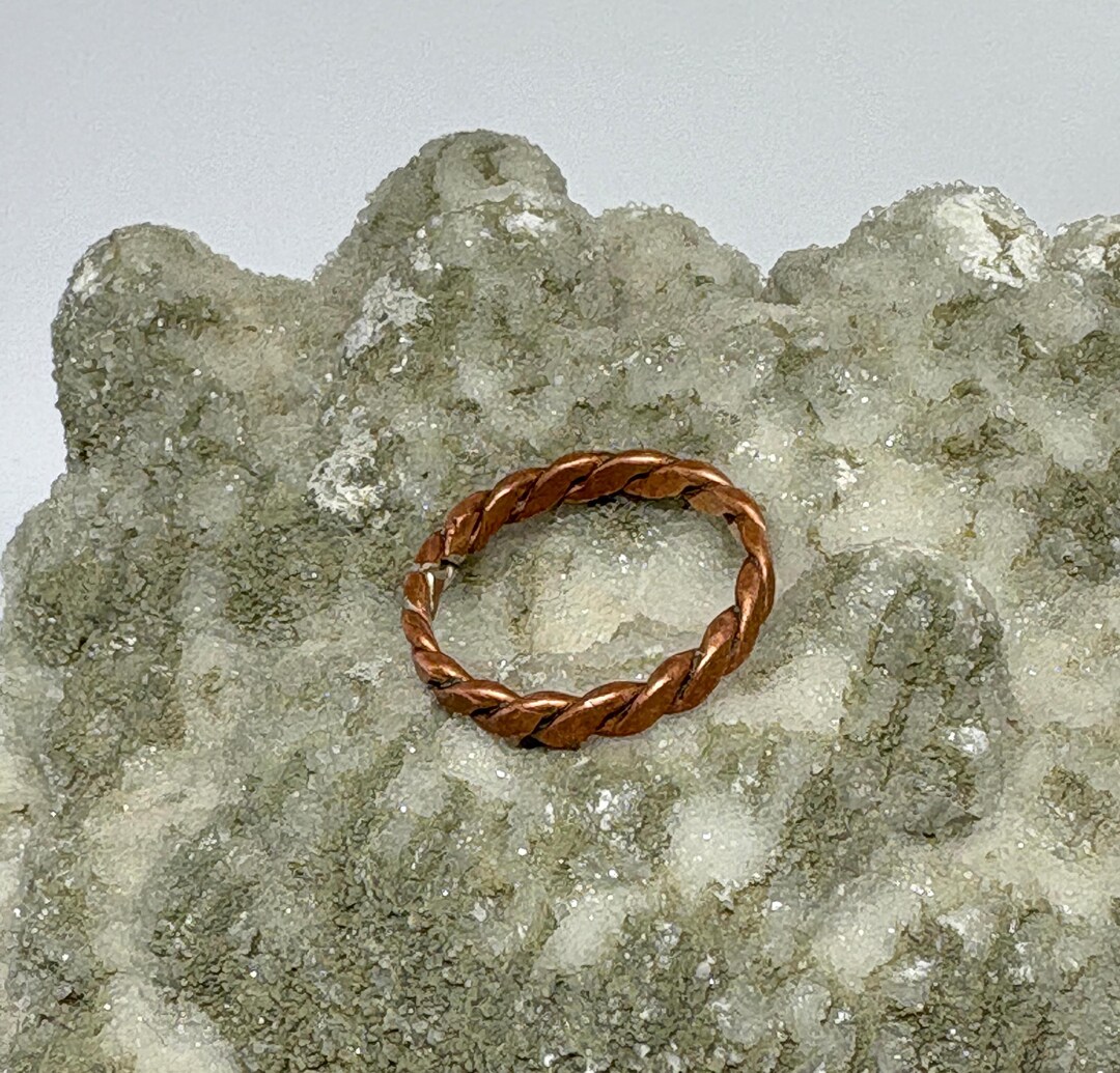 Handmade Solid Pure Copper Ring, Twisted Wire Wrap Band Jewelry - Etsy