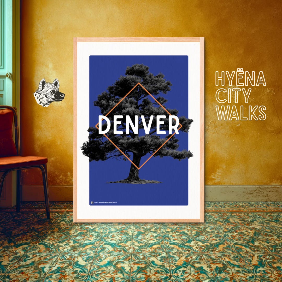 Denver Travel Poster: Hyena City Walks Wall Art Giclée Print - Etsy