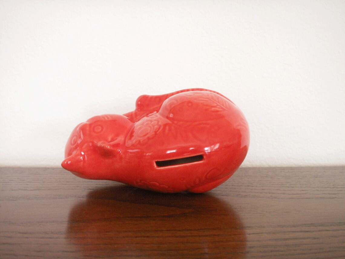 Ceramic Retro Style Cat Bank - Etsy