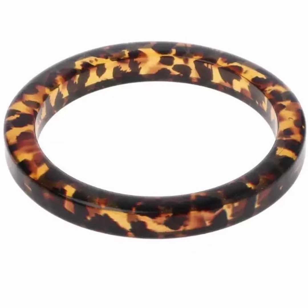 Leopard Print Acrylic Bangle - Etsy