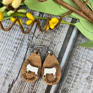 Horned Doe Show Mama Earrings/show Goat/svg/laser Cut/ Digital/show ...