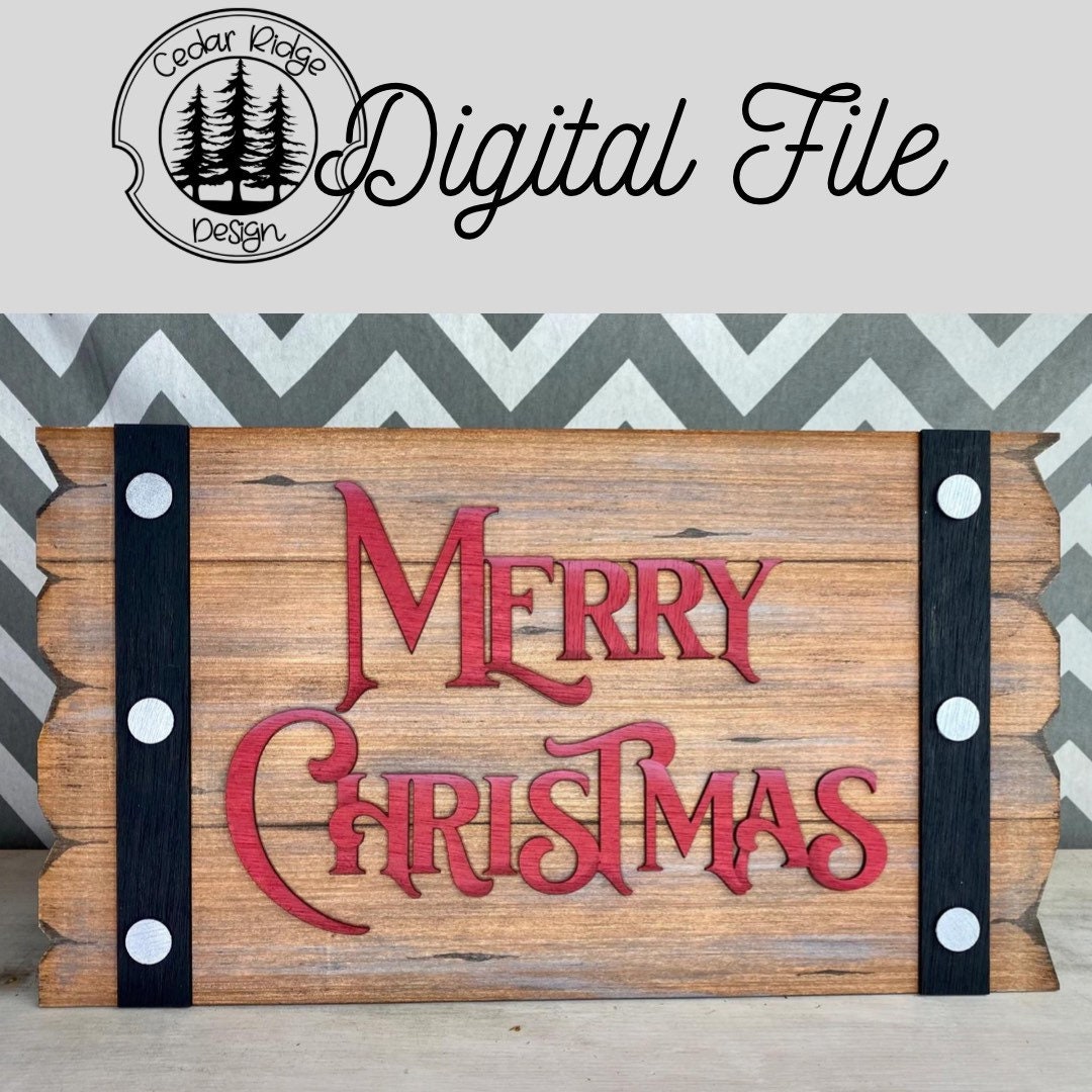 Merry Christmas Pallet Sign/svg/ LASER Cut/ DIGITAL File/christmas Sign ...
