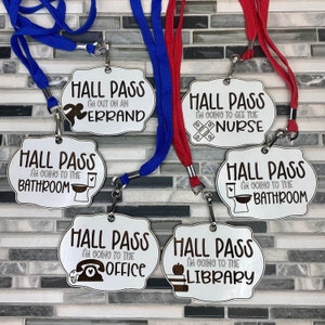 SVG/ LASER Cut/ Digital/classroom Hall Pass /school Hall Pass/teacher ...
