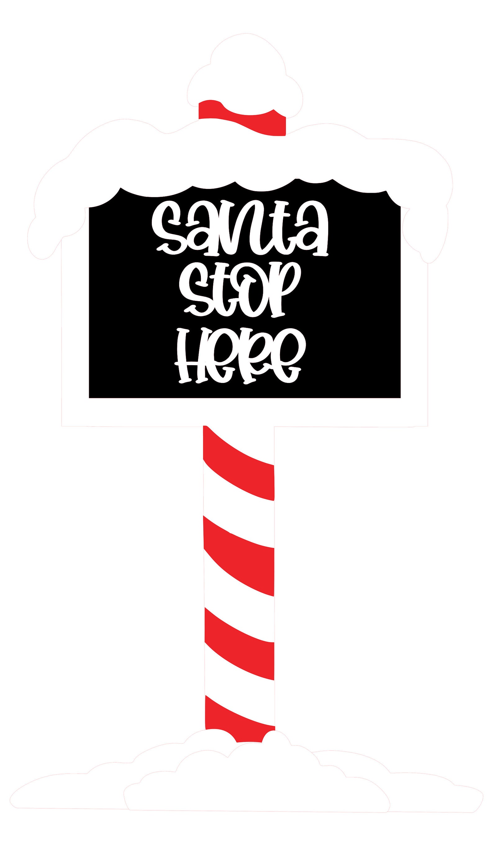 SVG/ LASER Cut /DIGITAL File/chalkboard Candy Cane Post - Etsy