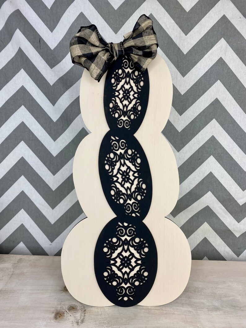 SVG/ LASER Cut/ Digital/elegant Pumpkin Stack/pumpkins/fall/leaner/door ...