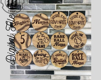 Baseball Keychain - Etsy