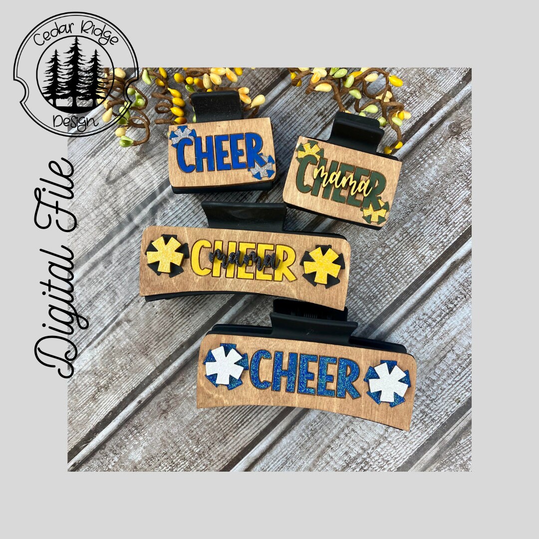 Cheer Mama Cheer Claw Clip/svg/laser Cut/ Digital/cheer Cheer Mama Claw ...